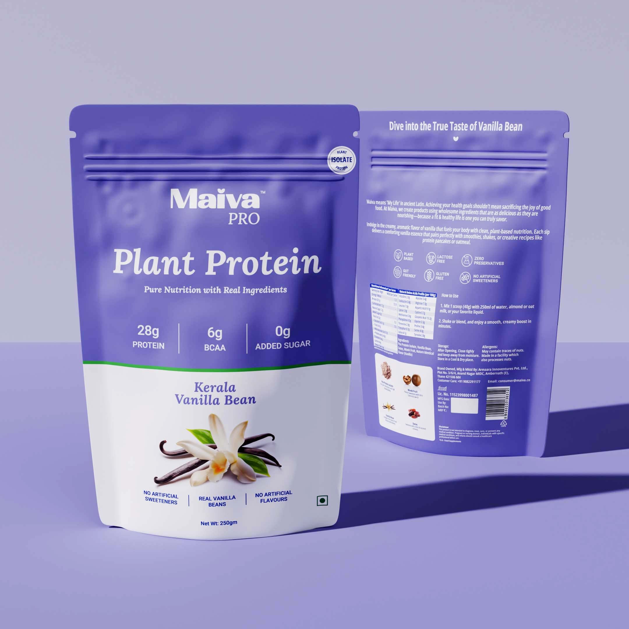 Buy Maiva Pro Vanilla Plant Protein – Delicious Vegan Pea Protein