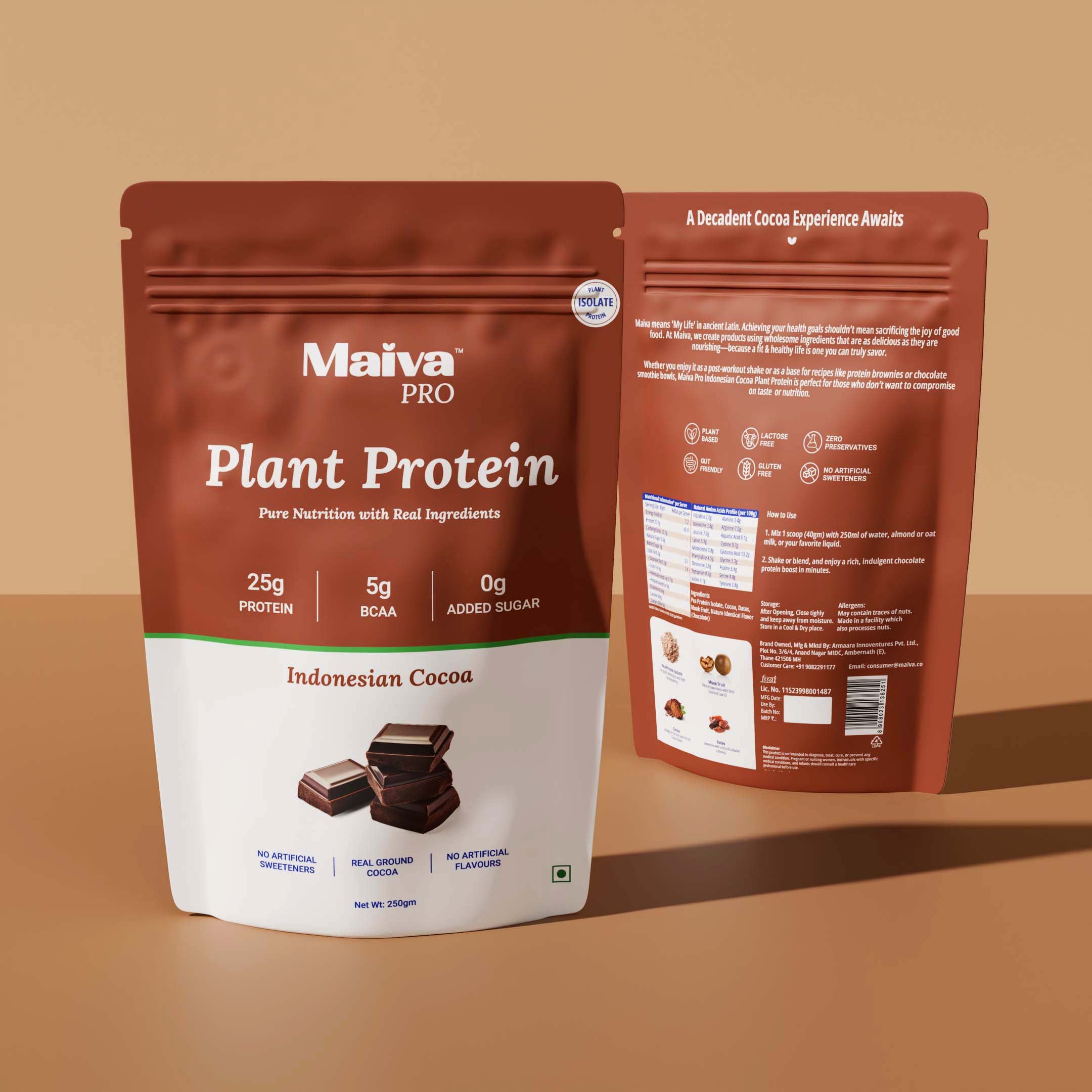 Buy Maiva Pro Chocolate Plant Protein – Delicious Vegan Protein